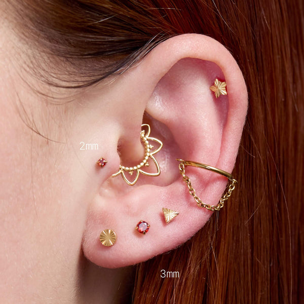 WITH BLING | Red Simple CZ Piercing Bundle