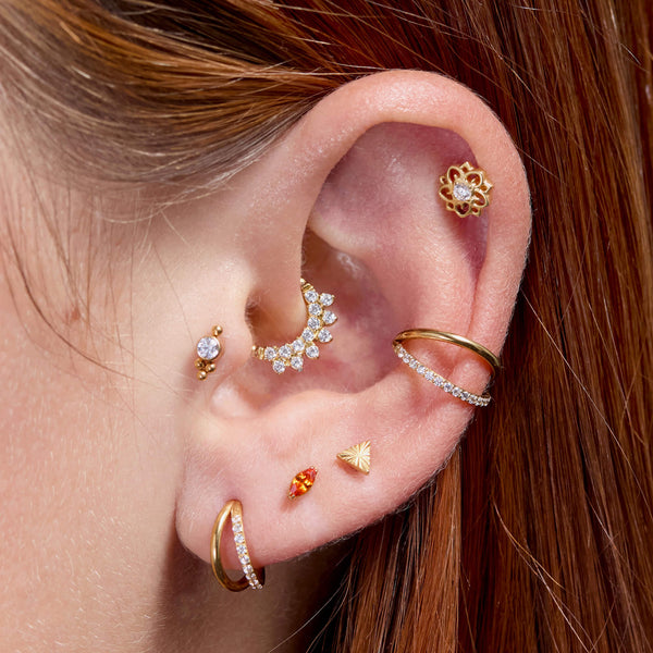 WITH BLING | Royal Flower Piercing