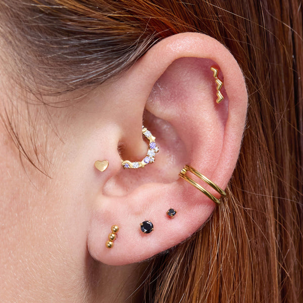 WITH BLING | Small 3-Cluster Piercing